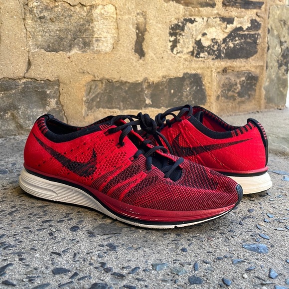 Nike | Shoes | Nike Flyknit Trainer University Red Mens Athletic ...